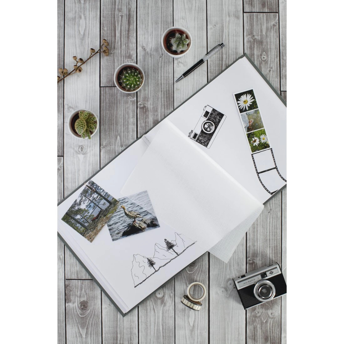"Fine Art" Jumbo Album, 30x30 cm, 80 White Pages, grey | Hama