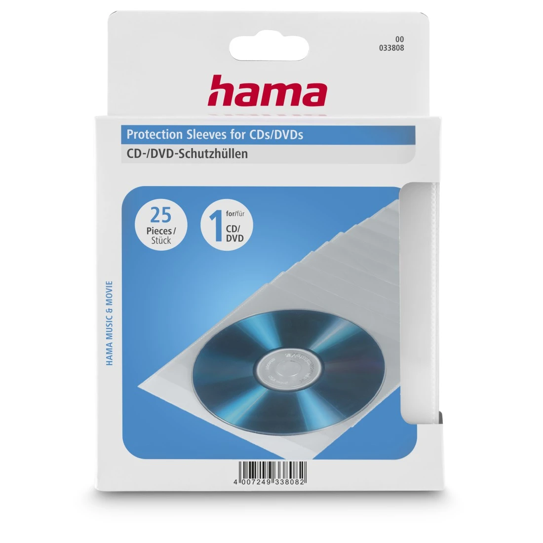 CD/DVD Protective Sleeves 25, transparent | Hama