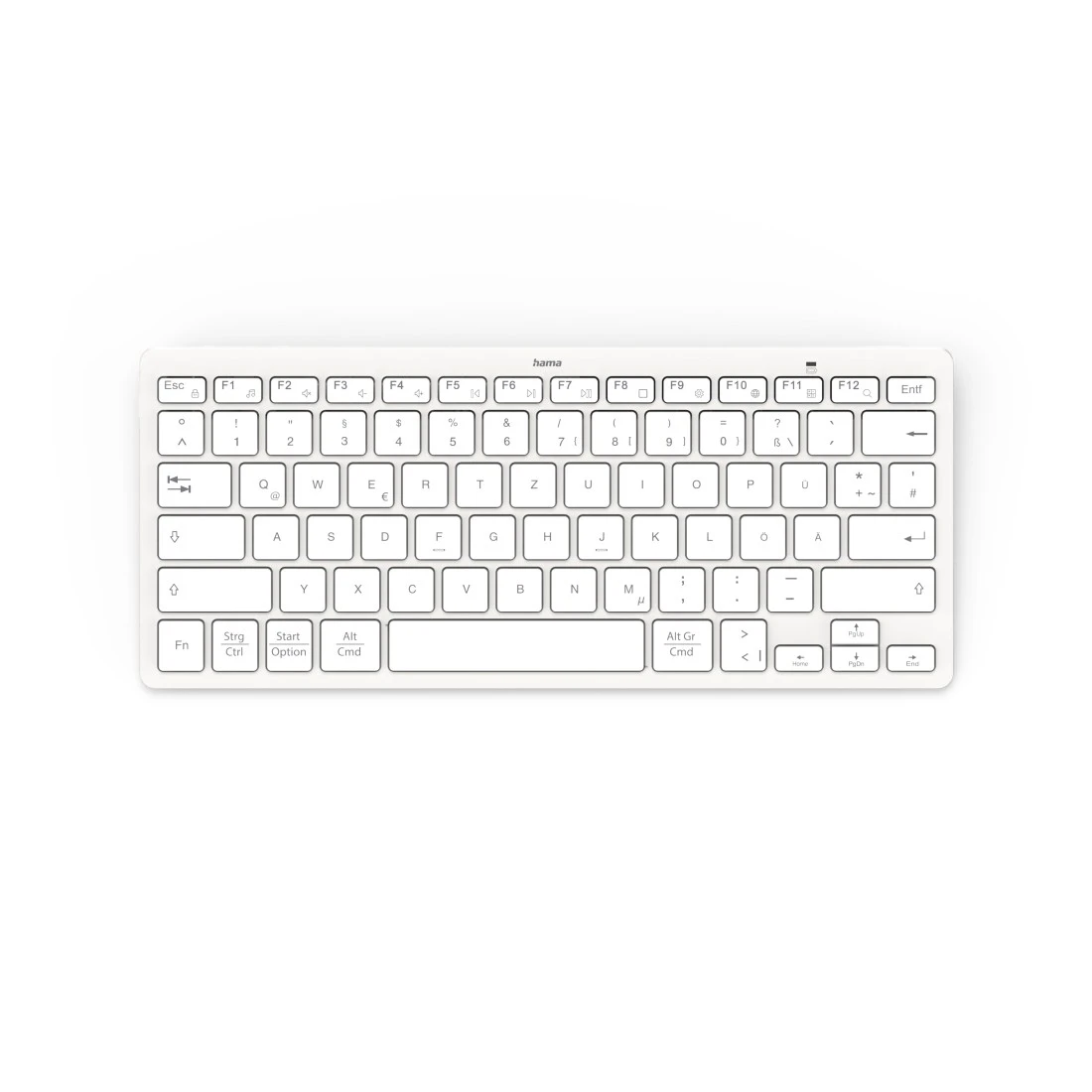 Bluetooth® "KEY4ALL X510" Keyboard, silver/white, QWERTZ | Hama