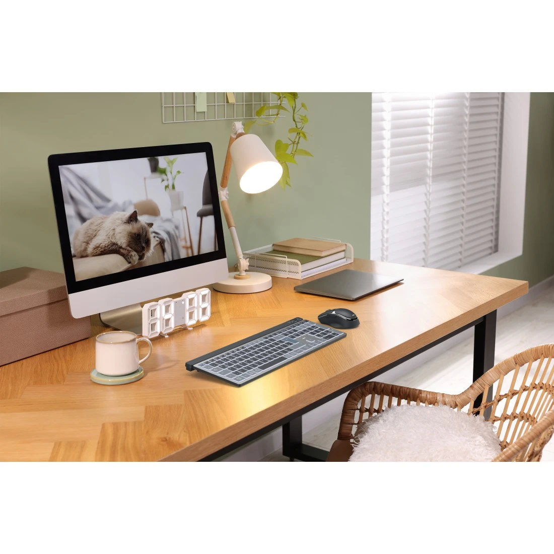 "WKM-750" Multi-Device Keyboard / Mouse Set, Wireless, LED, black ...