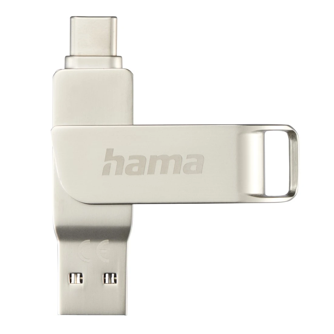"C-Rotate Pro" USB Stick, USB-C 3.1/3.0, 256GB, 100MB/s, silver | Hama