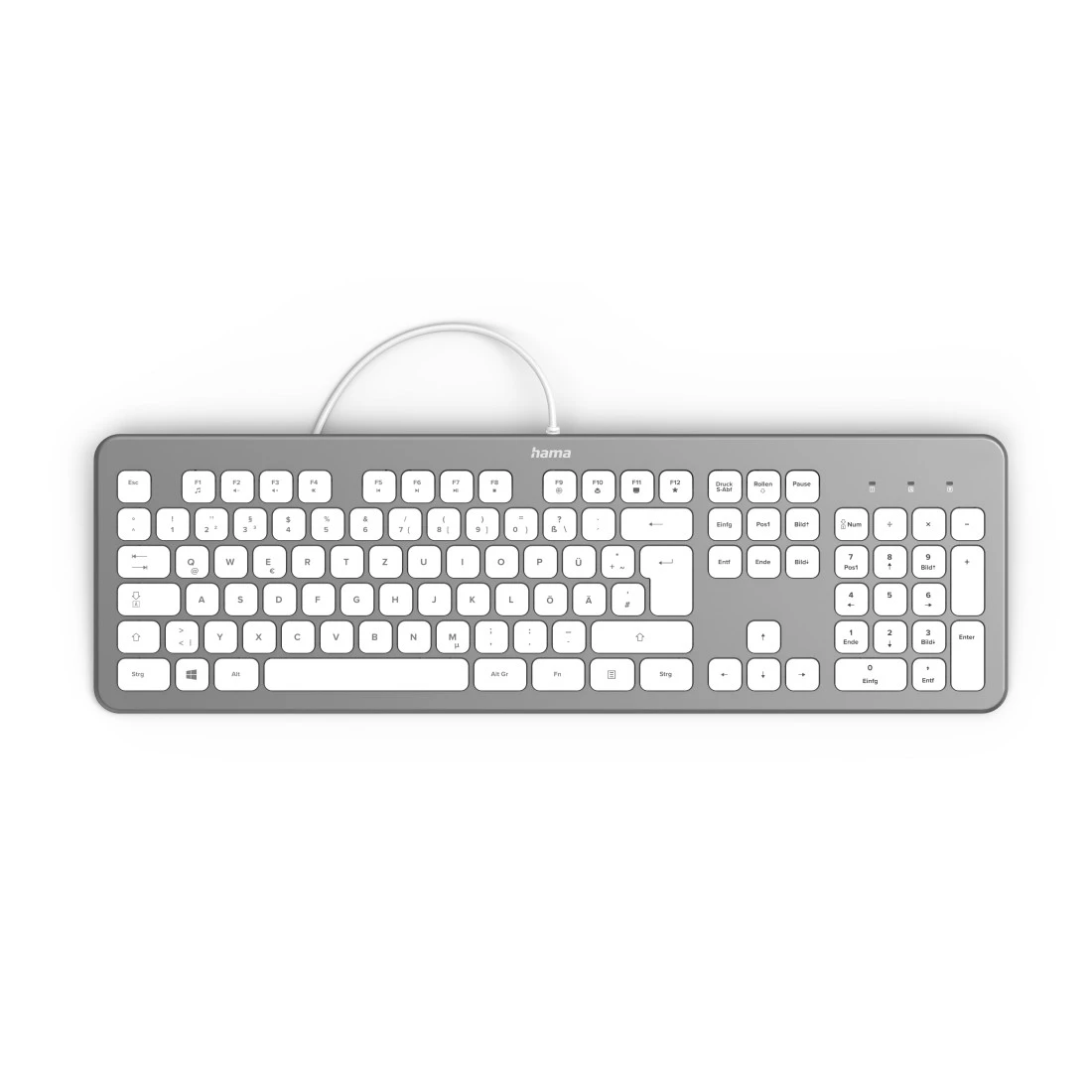 "KC-700" Keyboard, silver/white | Hama | Hama Nordics